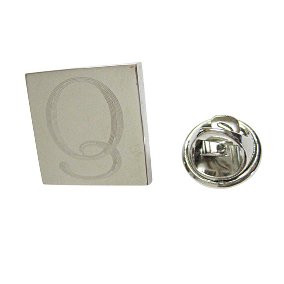 Kiola Designs | Accessories | Letter Q Etched Monogram Pendant Lapel ...
